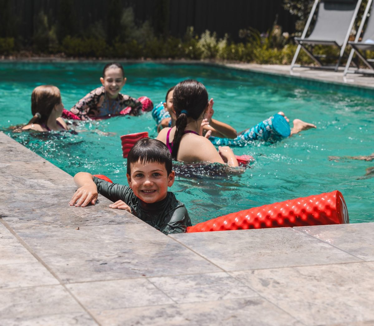 Immersa Red Eggshell Sensory Deluxe Foam Swimming Pool Noodle- Pack of ...